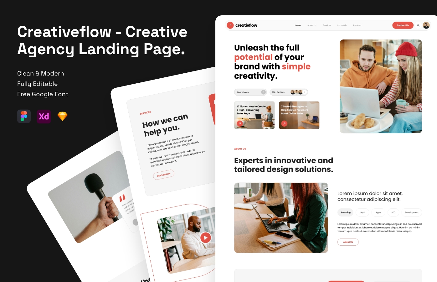 Creativflow - Creative Agency Landing Page Design • Digisurge